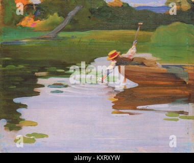 Curt Herrmann’s 'Mädchen im Kahn' (Girl in a Boat) depicts a young ...