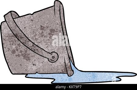 cartoon spilled bucket of water Stock Vector Image & Art - Alamy