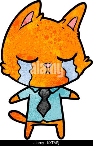crying cartoon office worker cat Stock Vector Image & Art - Alamy
