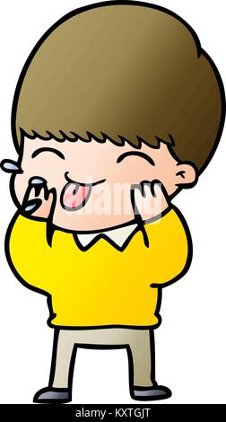 cartoon boy blowing raspberry Stock Vector Image & Art - Alamy