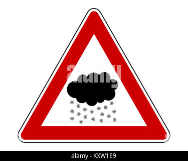 Attention snow tick on white Stock Photo - Alamy