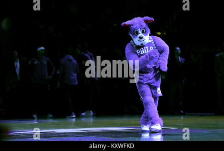 Philadelphia 76ers mascot Franklin the Dog during the NBA London Game ...
