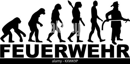 Firefighter silhouette with german job title Stock Photo - Alamy
