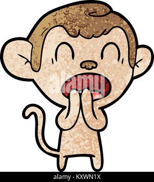 yawning cartoon monkey Stock Vector Image & Art - Alamy