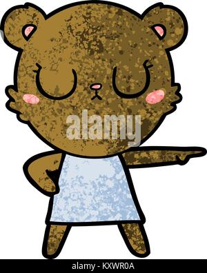 peaceful cartoon bear in dress pointing Stock Vector Image & Art - Alamy