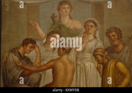 Alceste, mythical, Greek princess, fresco Pompeii, 2008, Rome, Italy ...