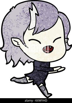 cartoon laughing vampire girl running Stock Vector Image & Art - Alamy