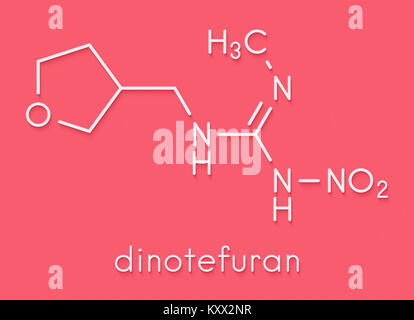 Dinotefuran insecticide molecule (neonicotinoid class). Stylized ...