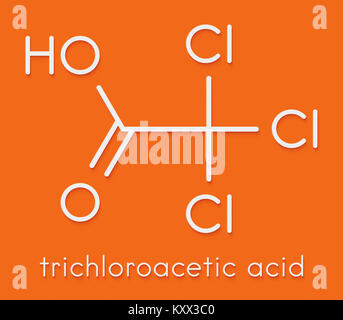 Trichloroacetic acid (TCA) molecule. Used in dermatological treatment ...