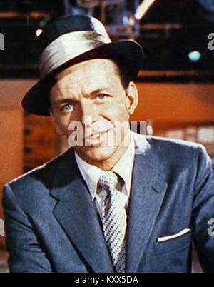 Frank Sinatra, an iconic American singer and actor, is shown here in ...