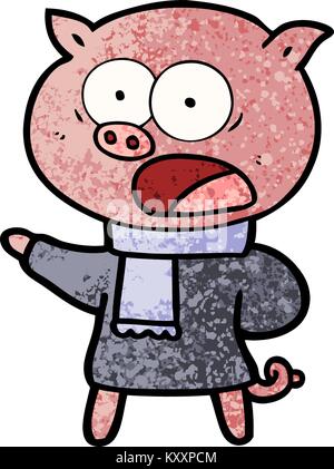 cartoon pig shouting Stock Vector Image & Art - Alamy