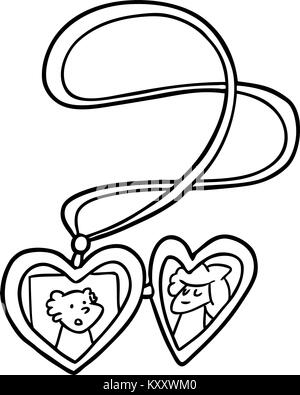cartoon locket with photographs Stock Vector Image & Art - Alamy