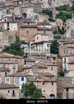 Navelli (L'Aquila, Abruzzi, Italy), panoramic view of the historic town ...