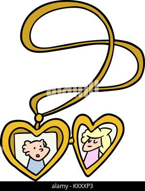 cartoon locket with photographs Stock Vector Image & Art - Alamy