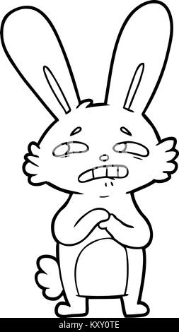 cartoon anxious rabbit Stock Vector Image & Art - Alamy
