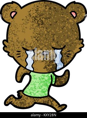 crying cartoon bear running Stock Vector Image & Art - Alamy