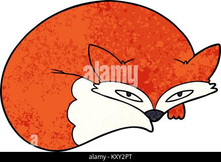cartoon curled up fox Stock Vector Image & Art - Alamy