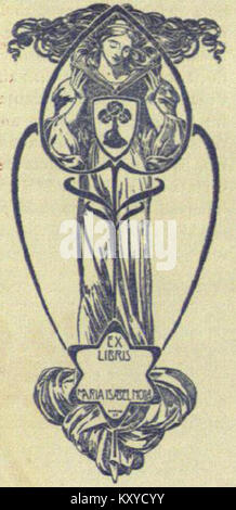 This ex-libris, an artistic bookplate, features a design from Augsburg ...
