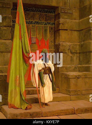 A painting by Jean-Léon Gérôme titled 'Snake Charmer', depicting a ...