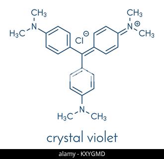 Crystal (gentian) violet molecule. Dye used in Gram staining of Stock ...