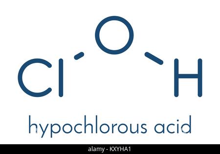 Hypochlorous acid molecule Stock Photo: 55430684 - Alamy