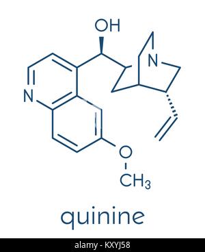 Skeletal formula of Quinine. Drug chemical molecule Stock Vector Image ...