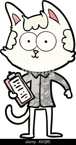 happy cartoon salesman cat Stock Vector Image & Art - Alamy