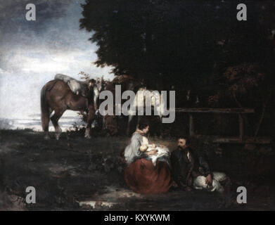 Hans von Marées' 'Rast am Waldesrand' (Rest at the Edge of the Forest ...