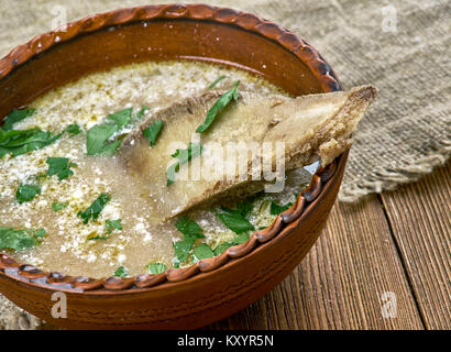 Ciorba de miel cu bors - romanian lamb soup