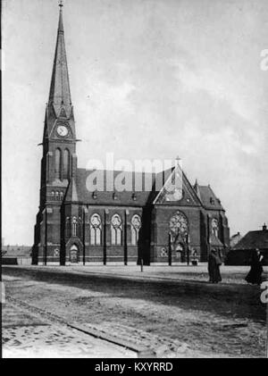 A photograph showing Gustav Adolfs Church in Sundsvall, Sweden, an ...