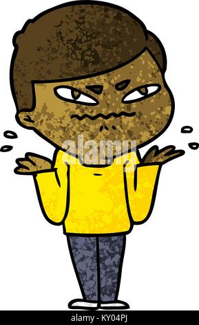 cartoon exasperated man Stock Vector Image & Art - Alamy