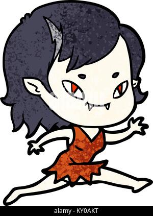 cartoon friendly vampire girl running Stock Vector Image & Art - Alamy