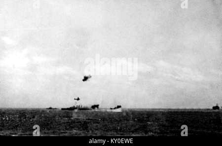HMAS Australia (D84), a Royal Australian Navy heavy cruiser, sustained ...
