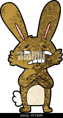 cartoon anxious rabbit Stock Vector Image & Art - Alamy