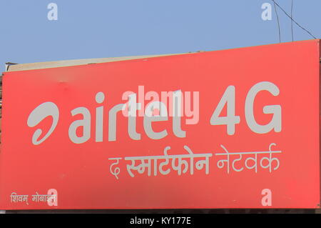 Mobile phone with logo of Indian company OFB Tech Pvt. Ltd. (OfBusiness ...