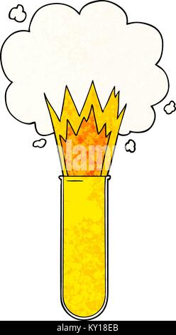cartoon exploding chemicals in test tube Stock Vector Art ...
