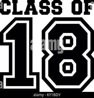 Class of 2018 in black and white Stock Photo - Alamy