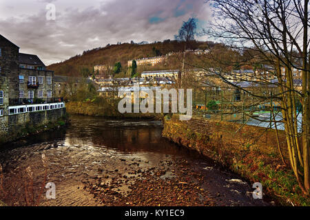 The River Calder at Sowerby Bridge West Yorkshire UK Stock Photo - Alamy