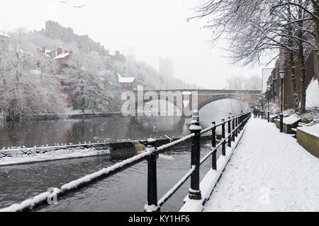Snowy Durham Cathedral, UK Stock Photo - Alamy