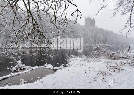 Snowy Durham Cathedral, UK Stock Photo - Alamy