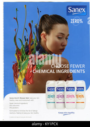 2010s UK Sanex Magazine Advert Stock Photo - Alamy