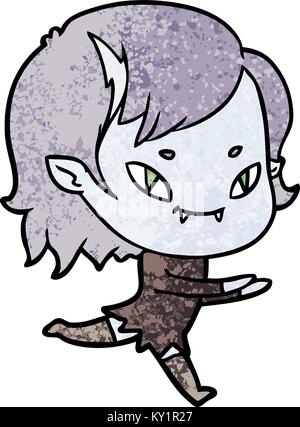 cartoon friendly vampire girl running Stock Vector Image & Art - Alamy