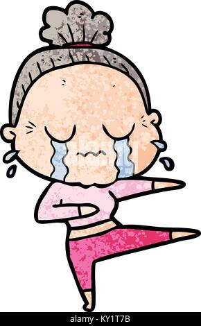 cartoon old dancer woman crying Stock Vector Image & Art - Alamy