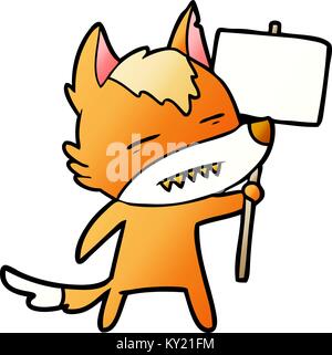 fox cartoon character with protest sign Stock Vector Image & Art - Alamy