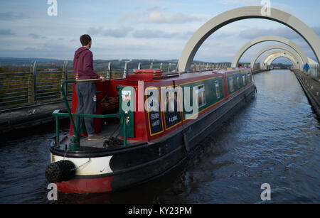 Barges on the Forth and Clyde Canal near Kirkintilloch, Glasgow ...