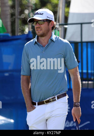 Honolulu, Hawaii, USA. January 11, 2018 - Tyler Ota tees off on the ...