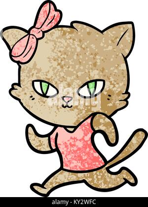 cute cartoon cat jogging Stock Vector Image & Art - Alamy