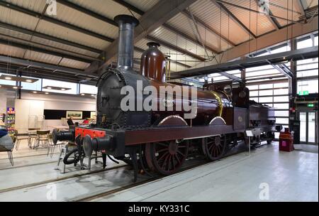 A Furness Railway No. 20 steam engine and carriages at the recreation ...