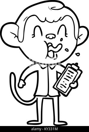 crazy cartoon monkey manager Stock Vector Image & Art - Alamy