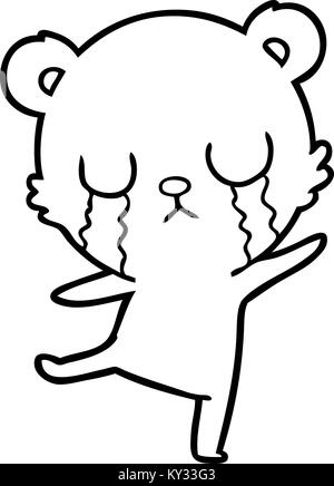 crying cartoon bear doing a sad dance Stock Vector Image & Art - Alamy